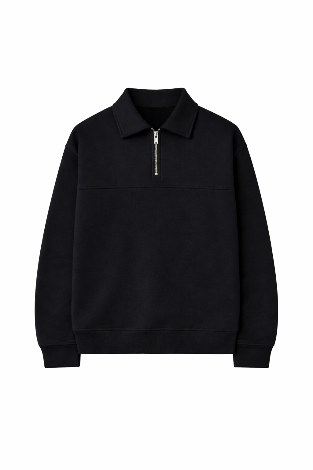 Midnight black Quarter Zip Sweater – Arvion Atelier